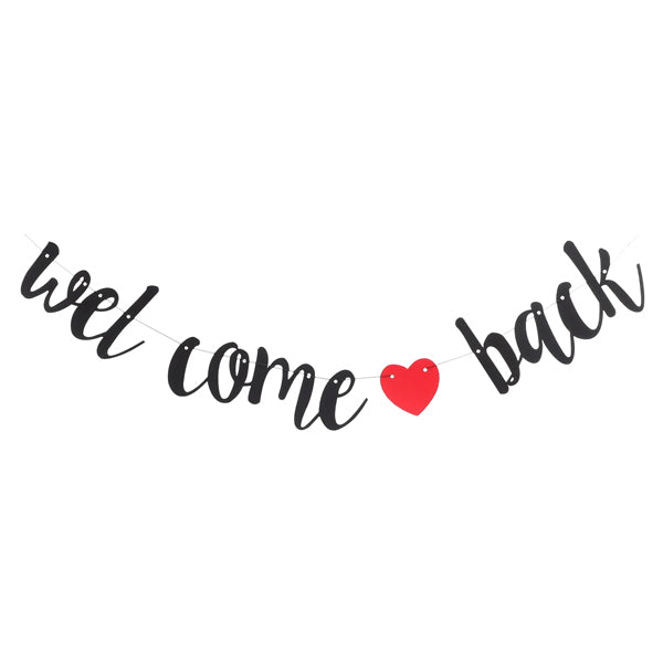Black Welcome Back Banner – Jiggles Party Store