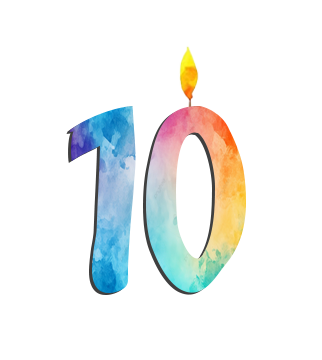 10th Birthday Candle – Jiggles Party Store