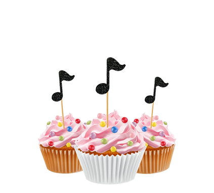 Symbol Theme Cup Cake Topper – Jiggles Party Store