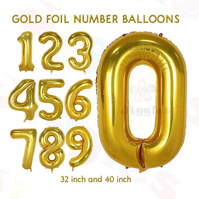 Foil Number Balloons - Mylar Foil Numbers 32 inch and 40inch Number ...