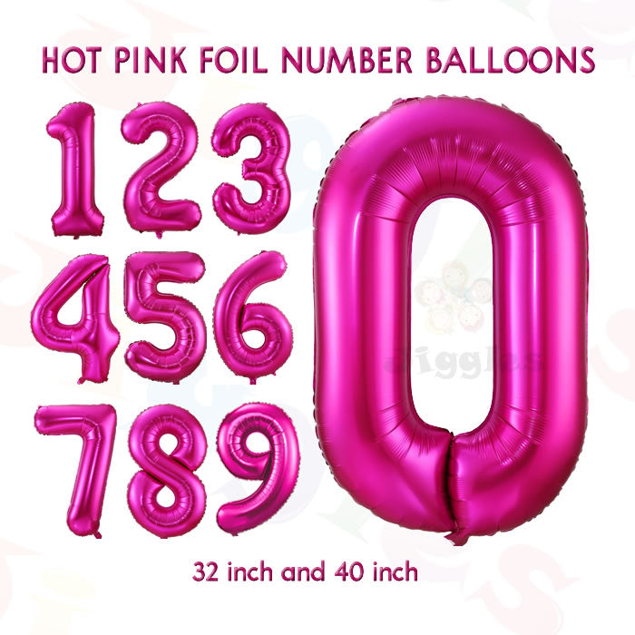 Foil Number Balloons - Mylar Foil Numbers 32 inch and 40inch Number ...