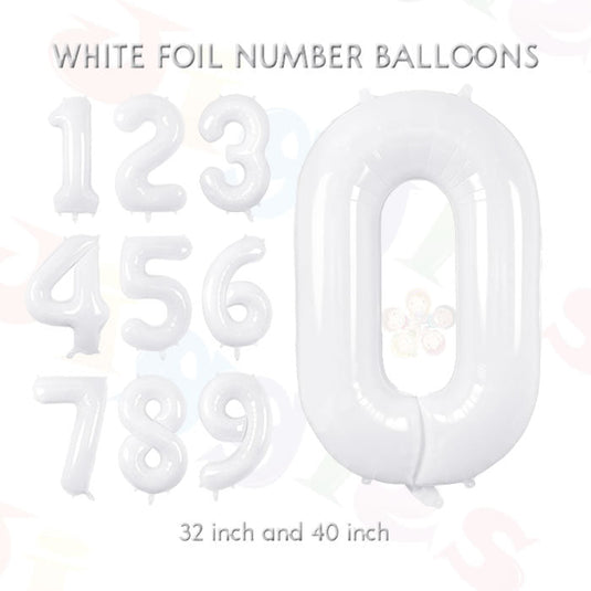 Foil Number Balloons - Mylar Foil Numbers 32 inch and 40inch Number ...