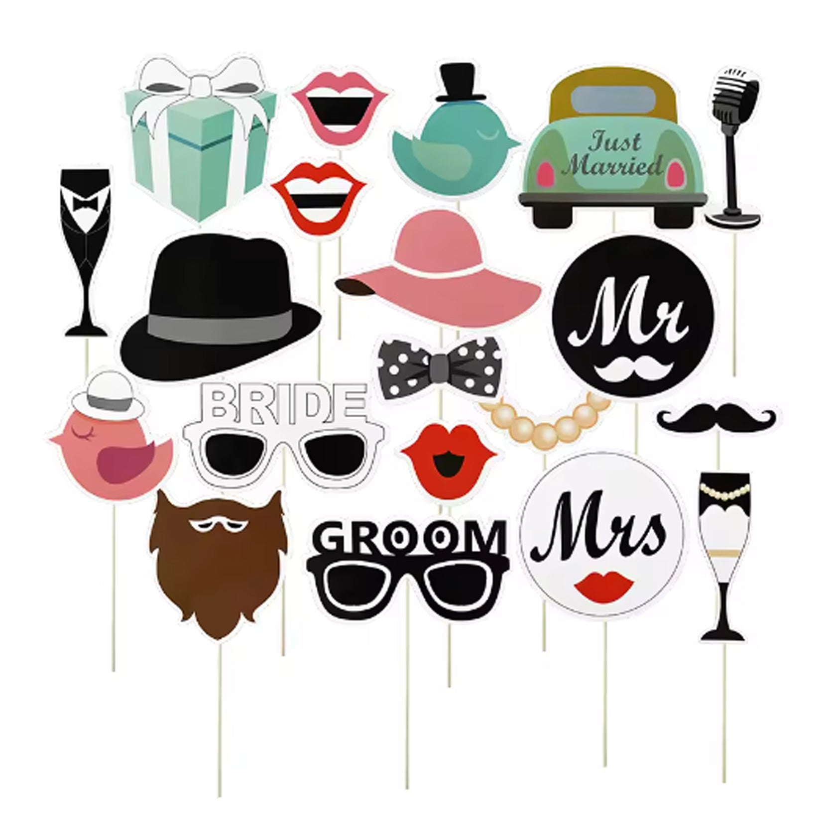 Just Married PhotoProps – Jiggles Party Store