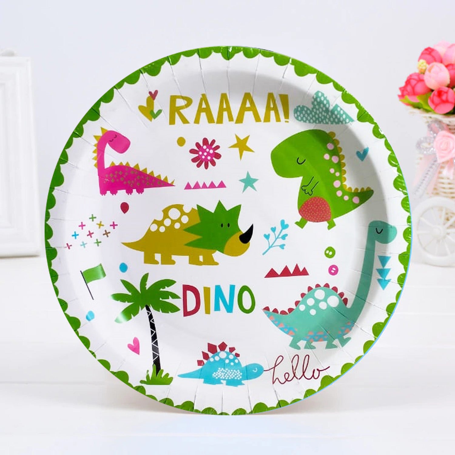 Dino Paper Plate – Jiggles Party Store