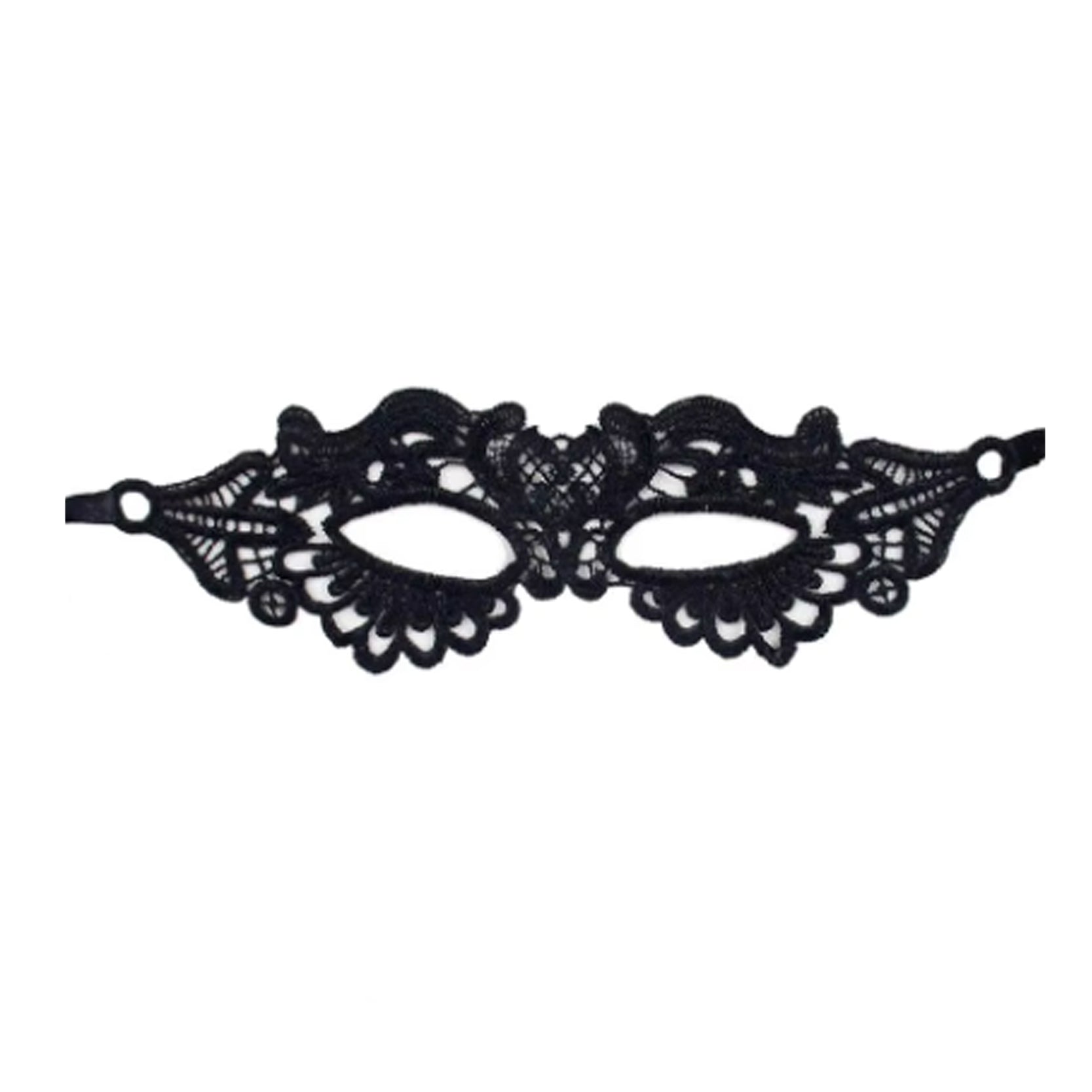 Black Lace Masquerade Face Mask – Jiggles Party Store