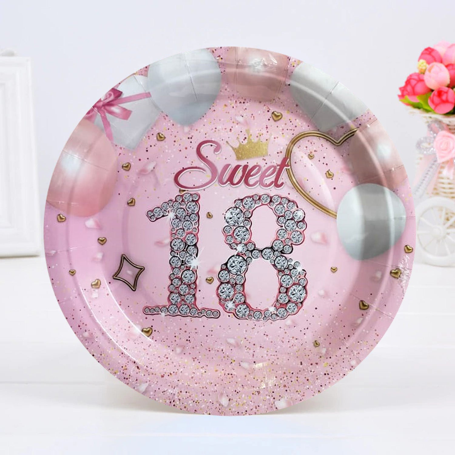 Sweet 18th Paper Plate – Jiggles Party Store