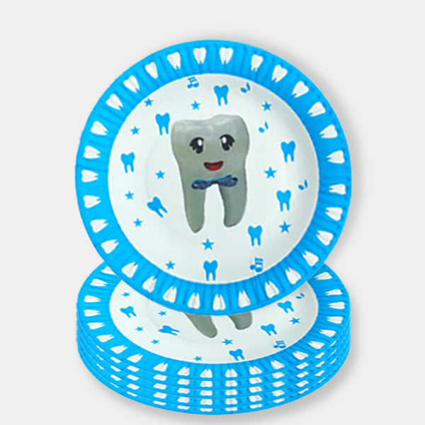 1 st Tooth Theme (blue) Paper Plates – Jiggles Party Store