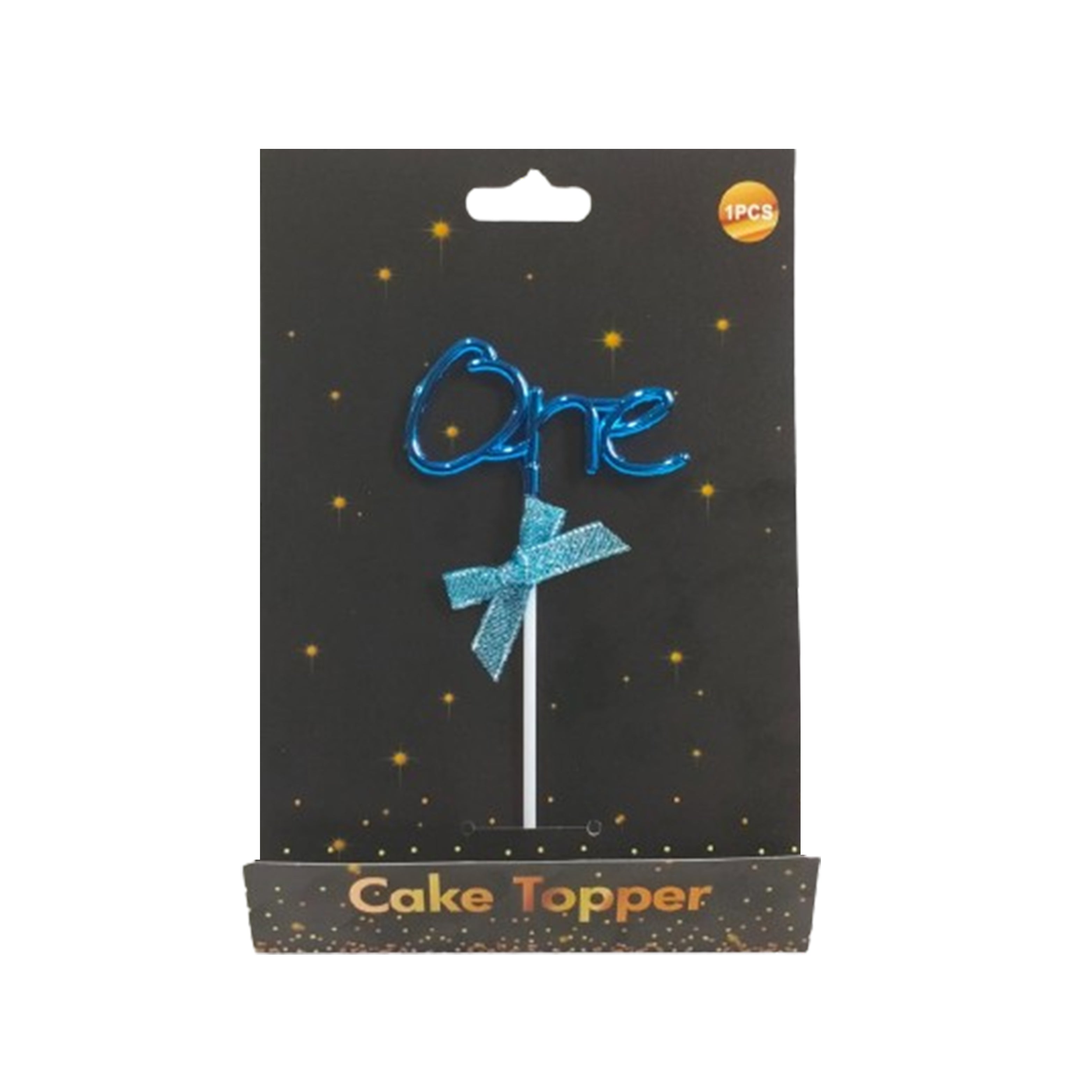One Cake Topper Blue – Jiggles Party Store