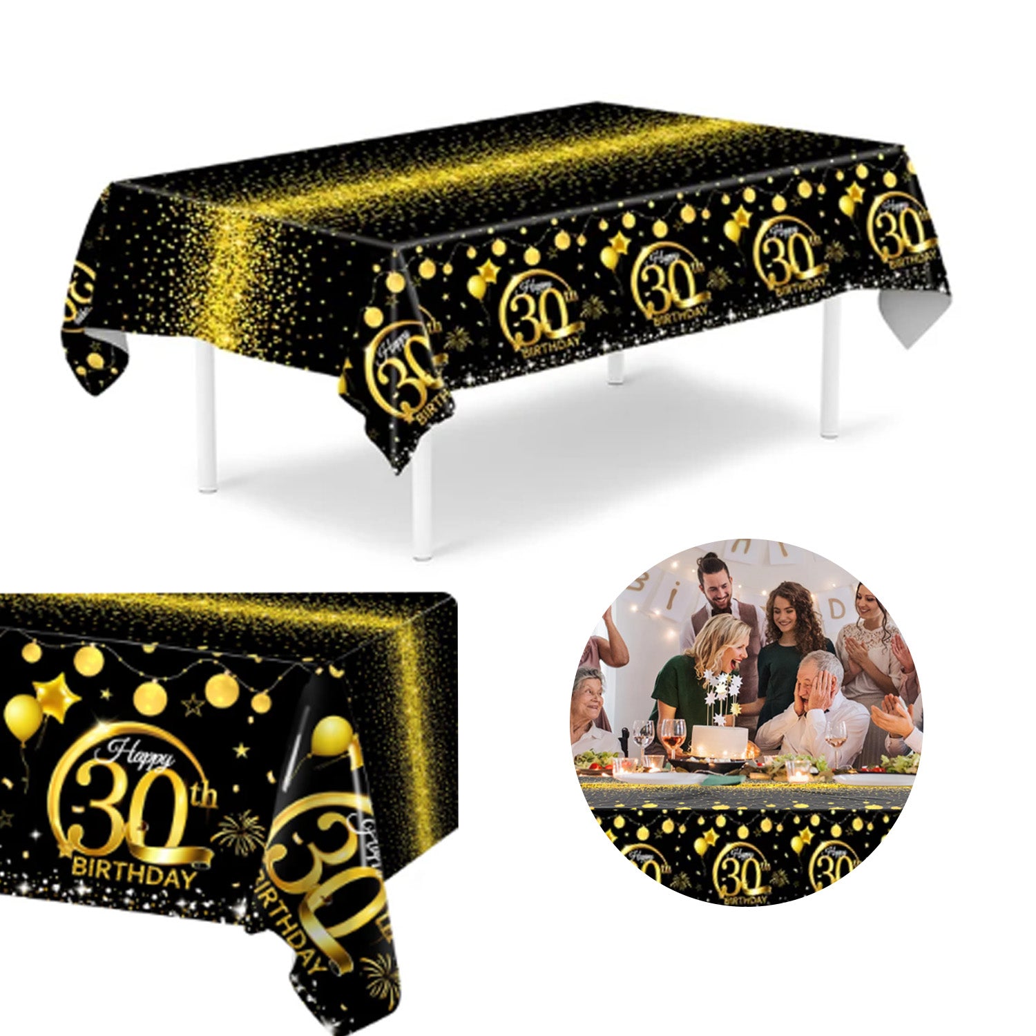 30th Birthday Plastic Table Cover – Jiggles Party Store