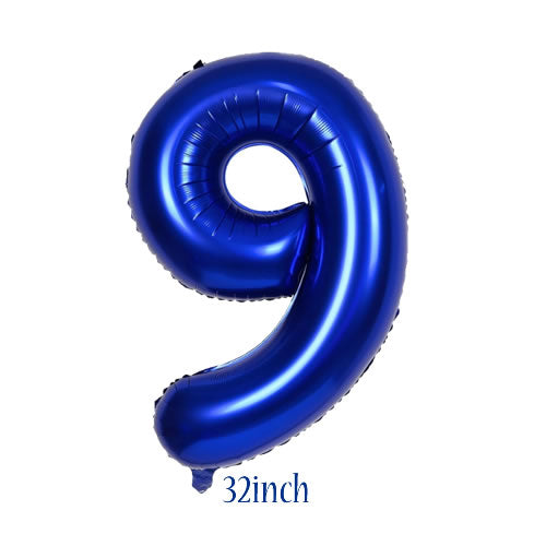 Dark Blue Number 9 Foil Balloon - Mylar Balloon - #9 Dark Blue Foil ...