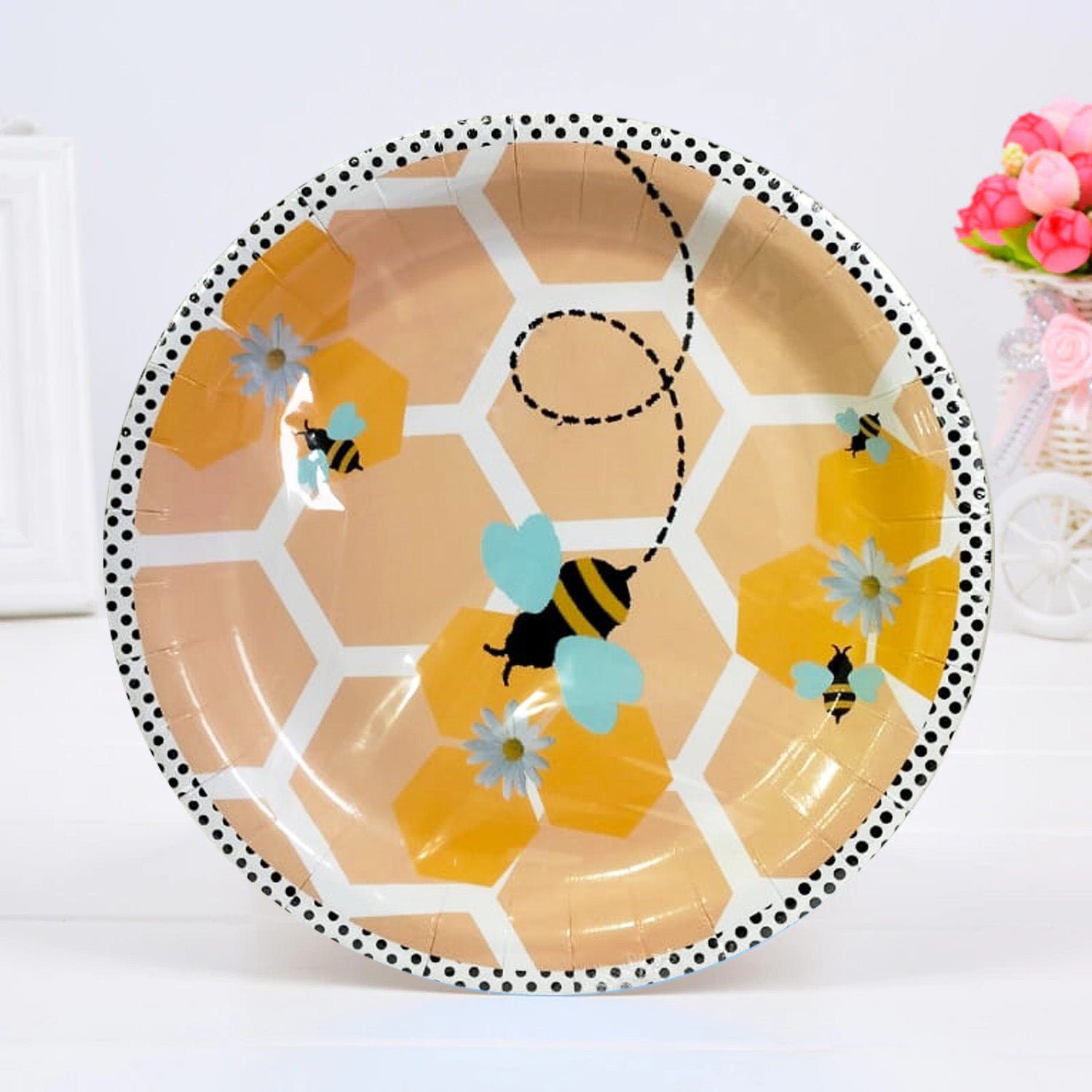 Bee Theme Paper Plate – Jiggles Party Store