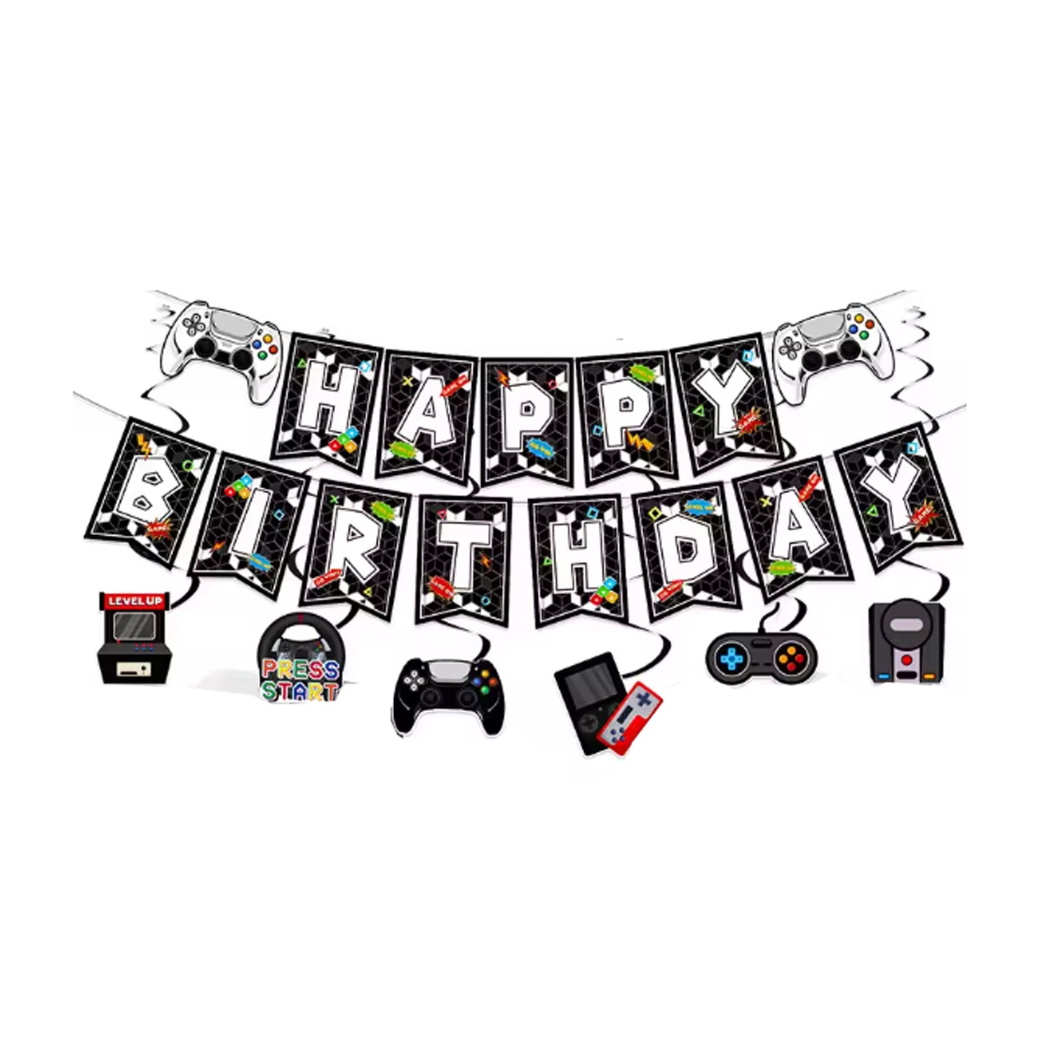 Game Theme Birthday Banner – Jiggles Party Store