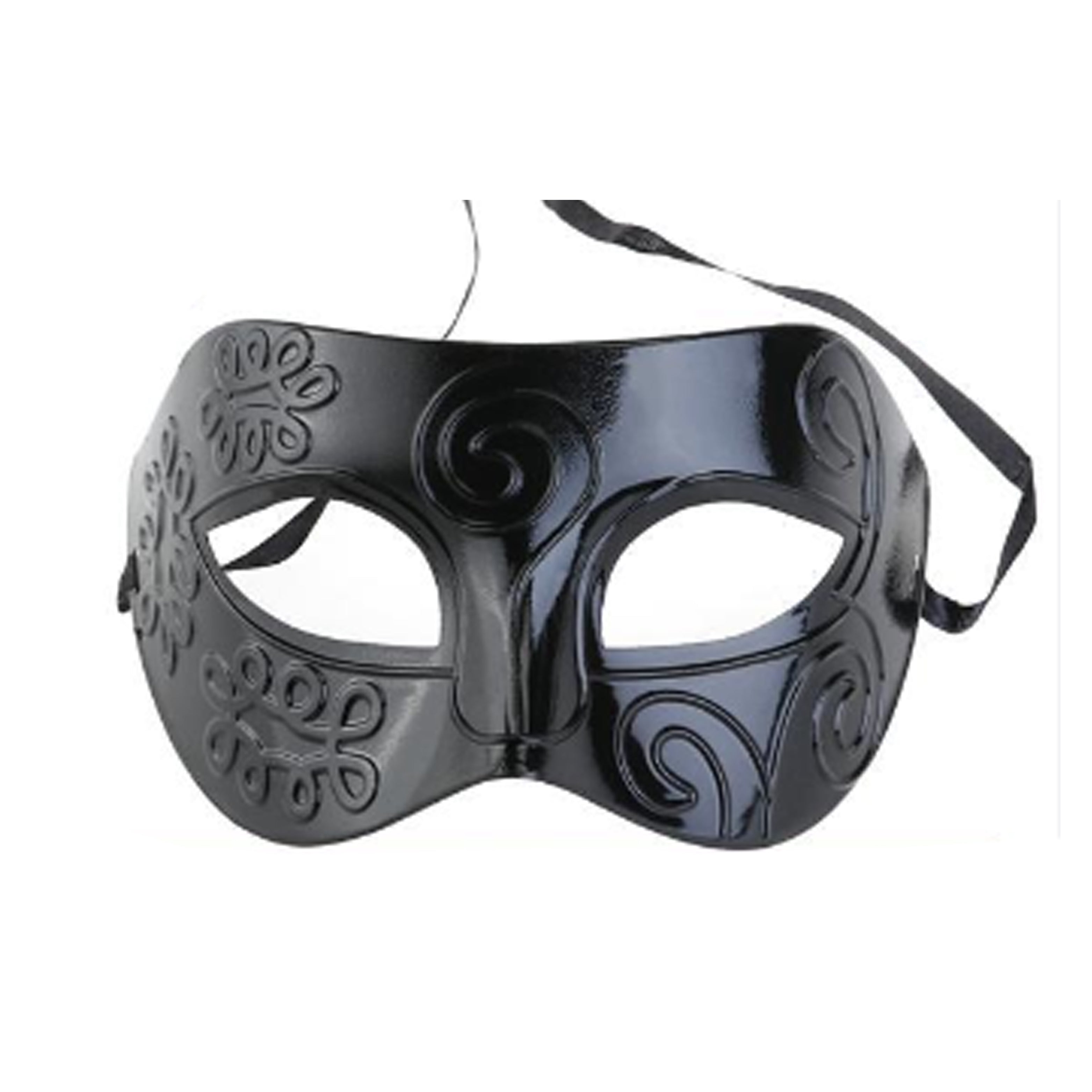 Roman Gladiator Retro Masquerade Mask Black – Jiggles Party Store
