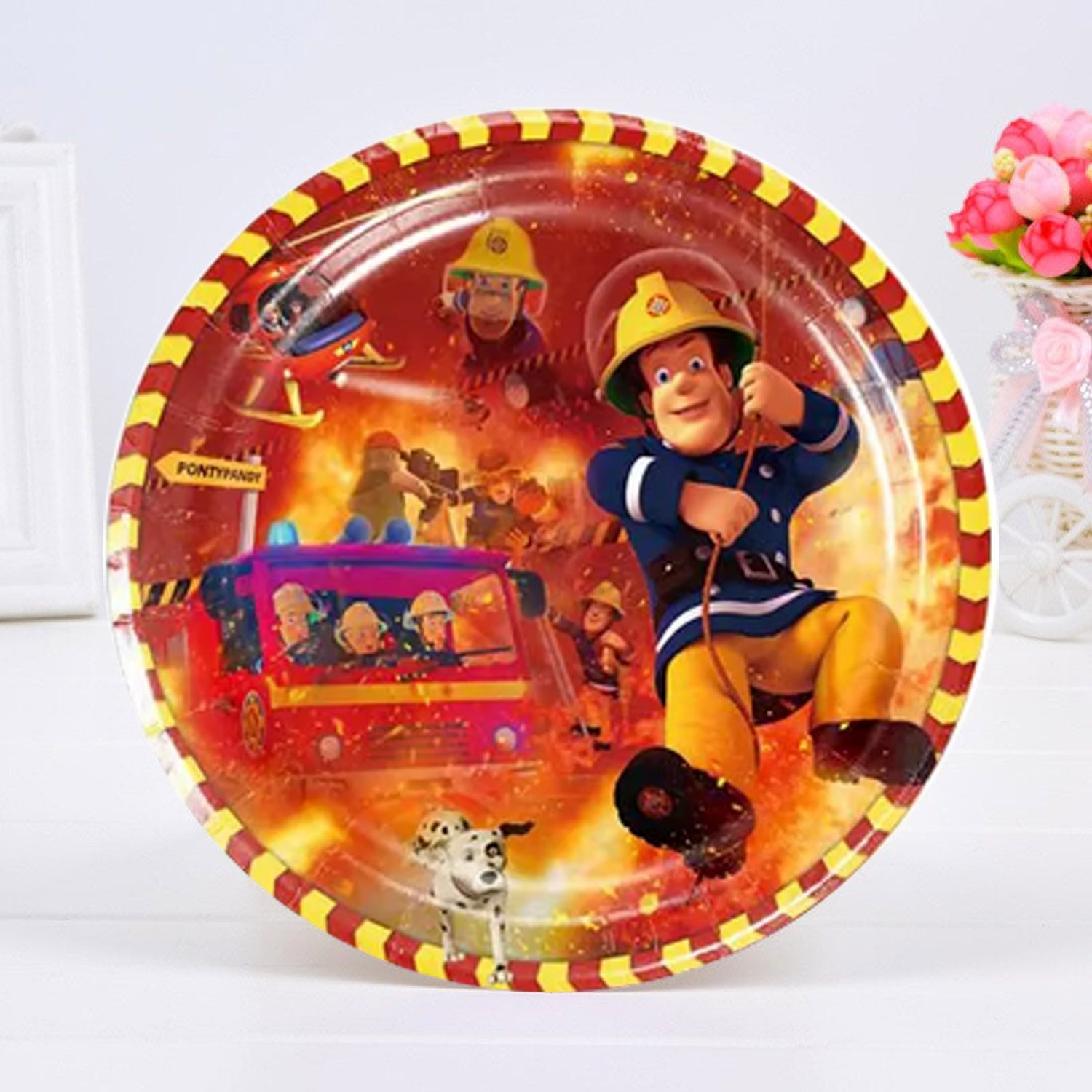 FireMan Sam Paper Plate (7 Inch) – Jiggles Party Store