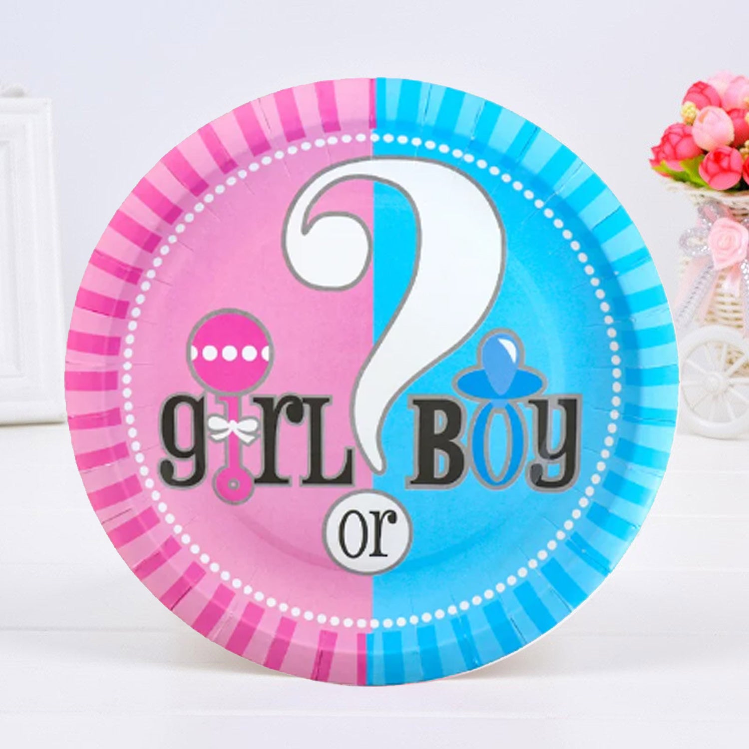 Boy Or Girl Paper Plate – Jiggles Party Store