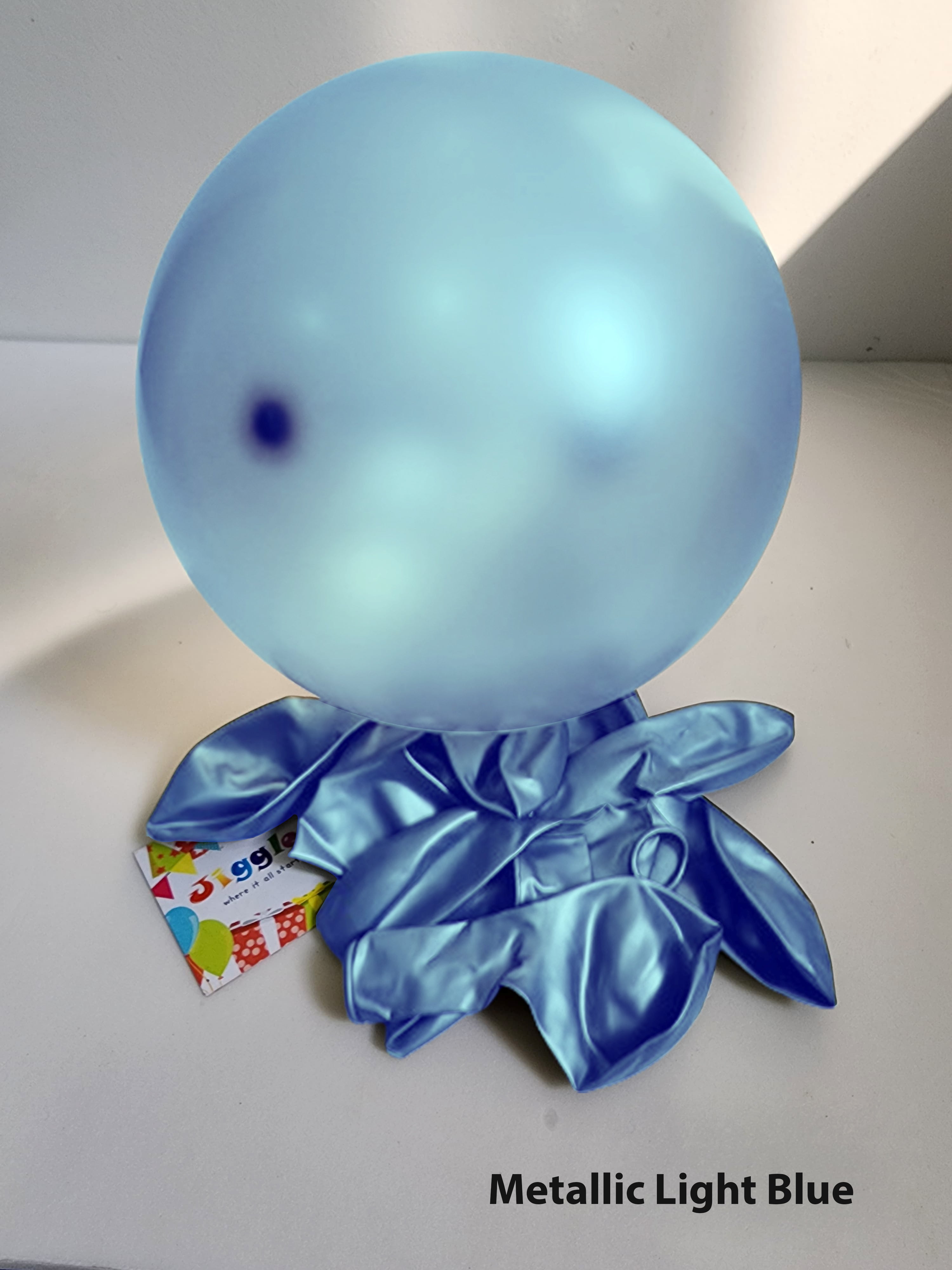 Metallic Balloons Light Blue – Jiggles Party Store