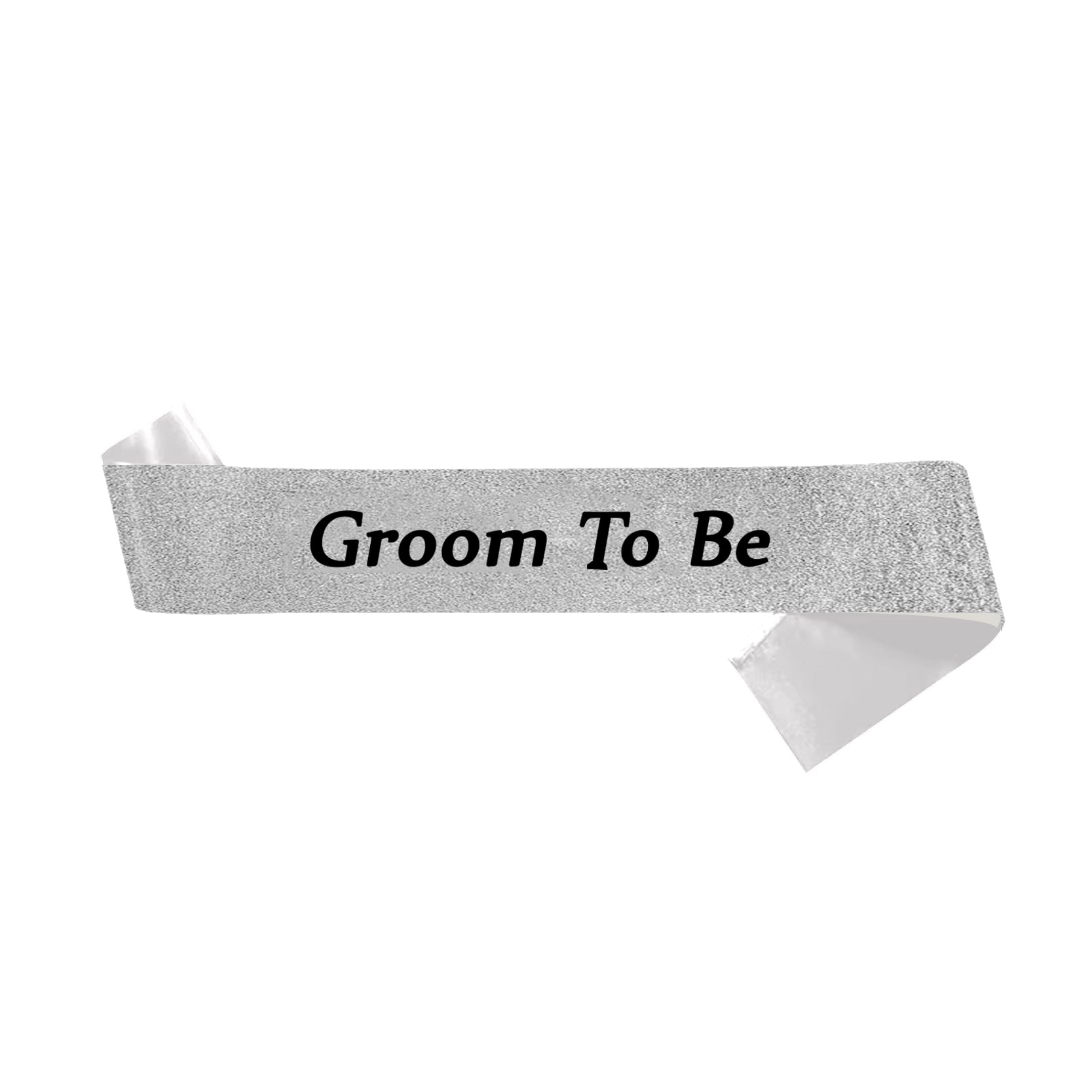 Groom To Be Silver Sash with Black Text – Jiggles Party Store