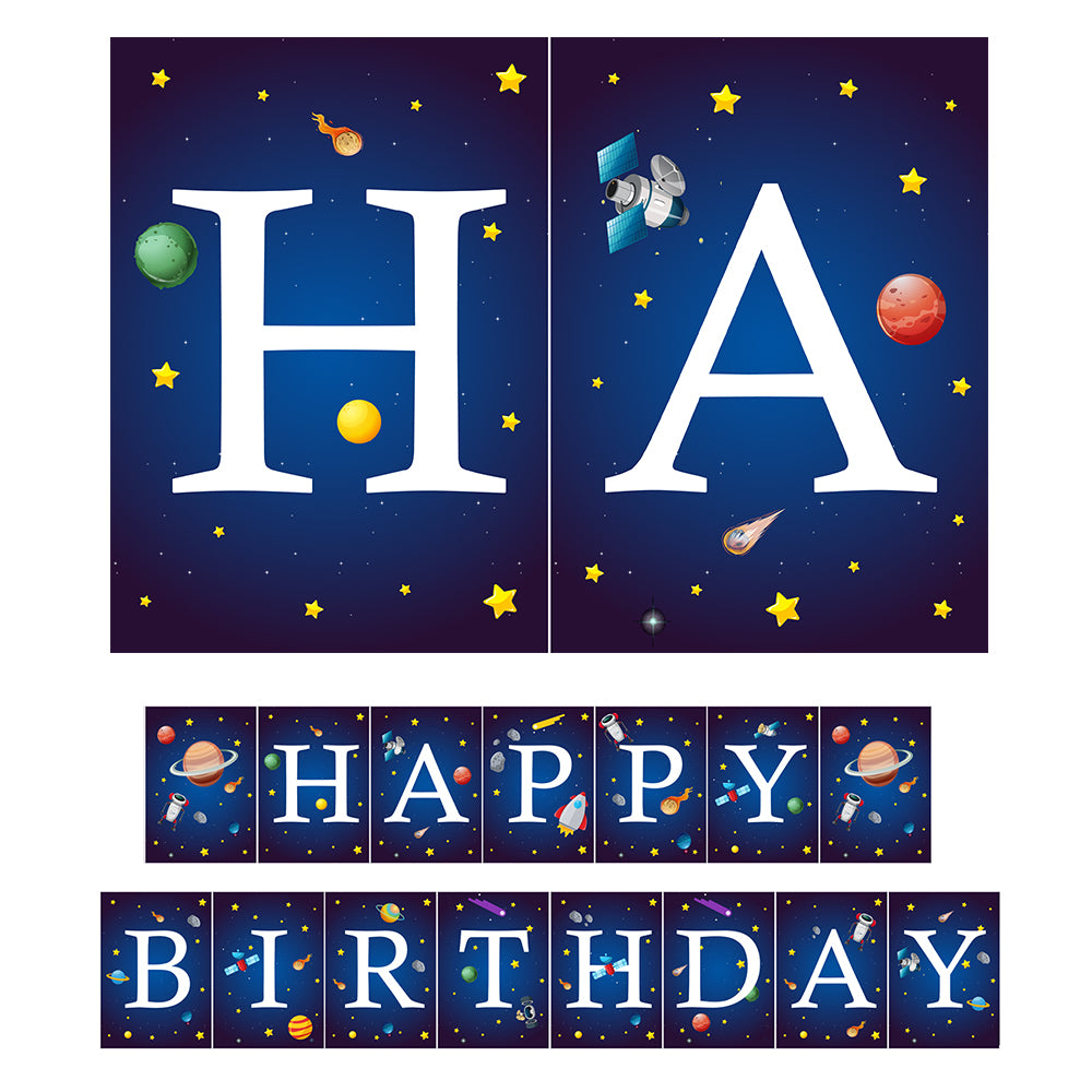 Outer Space Customized Birthday Banner – Jiggles Party Store