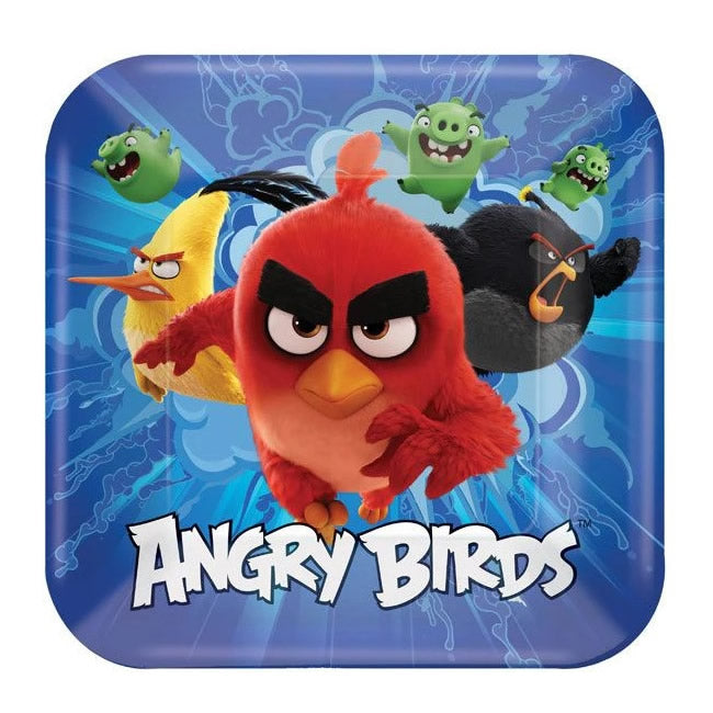 Angry Birds Paper Plates 9", Themed Party Tableware. - Jiggles Party Store