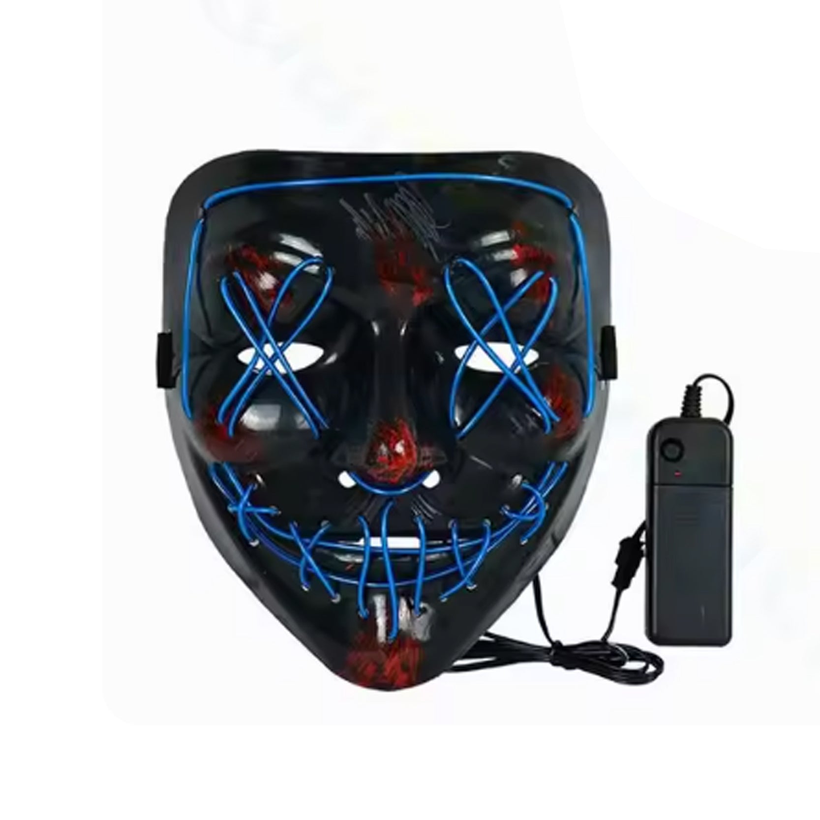 LED Blue Light up Mask – Jiggles Party Store