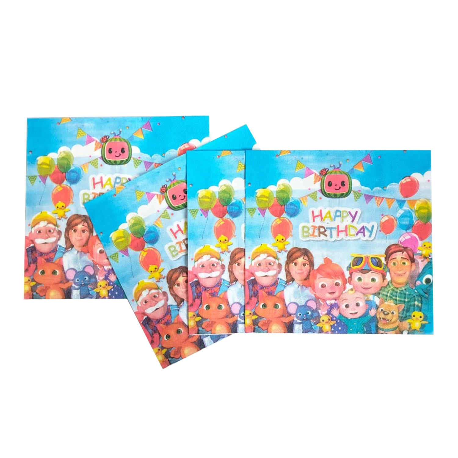 Cocomelon Paper Napkins – Jiggles Party Store