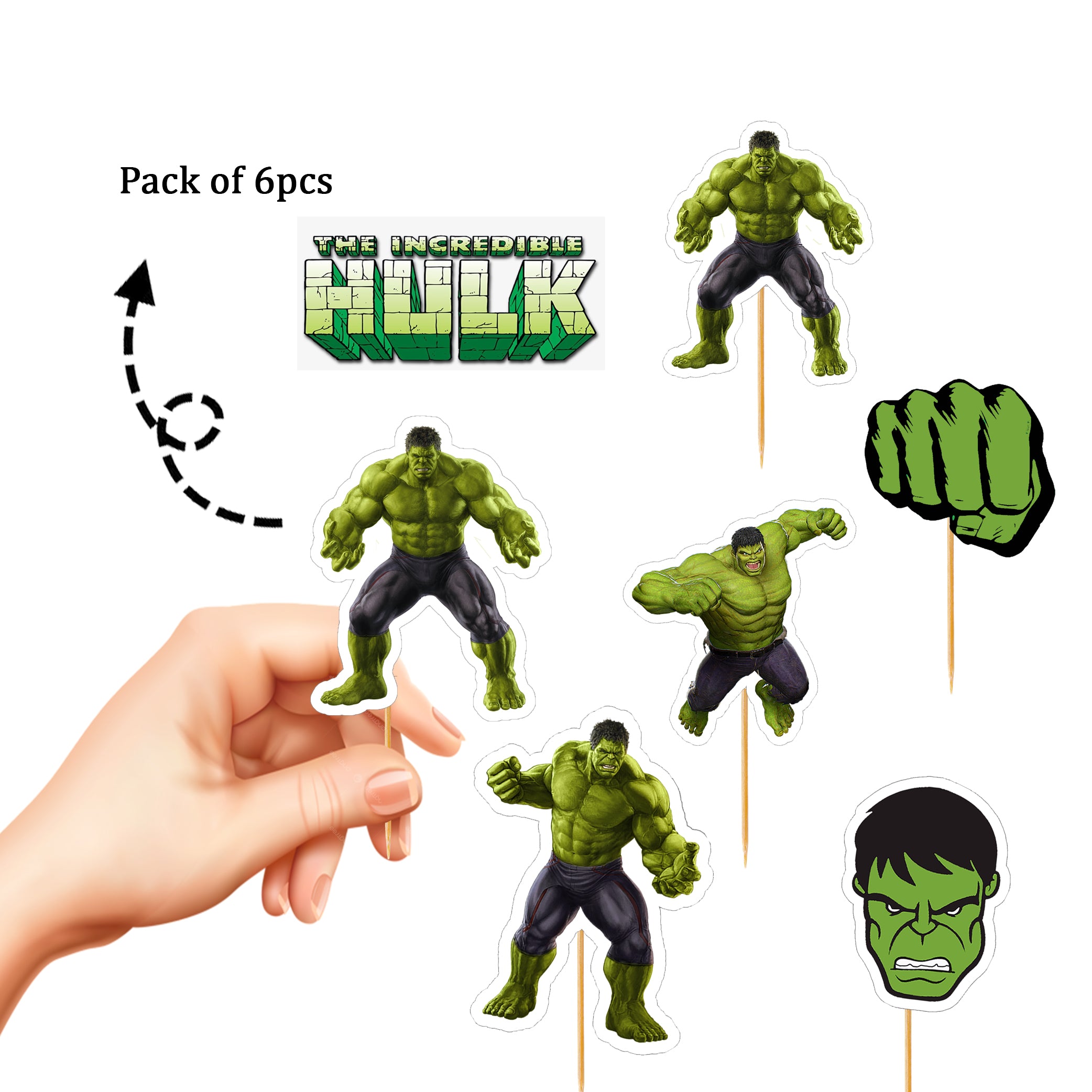 Hulk Theme Cake Topper – Jiggles Party Store