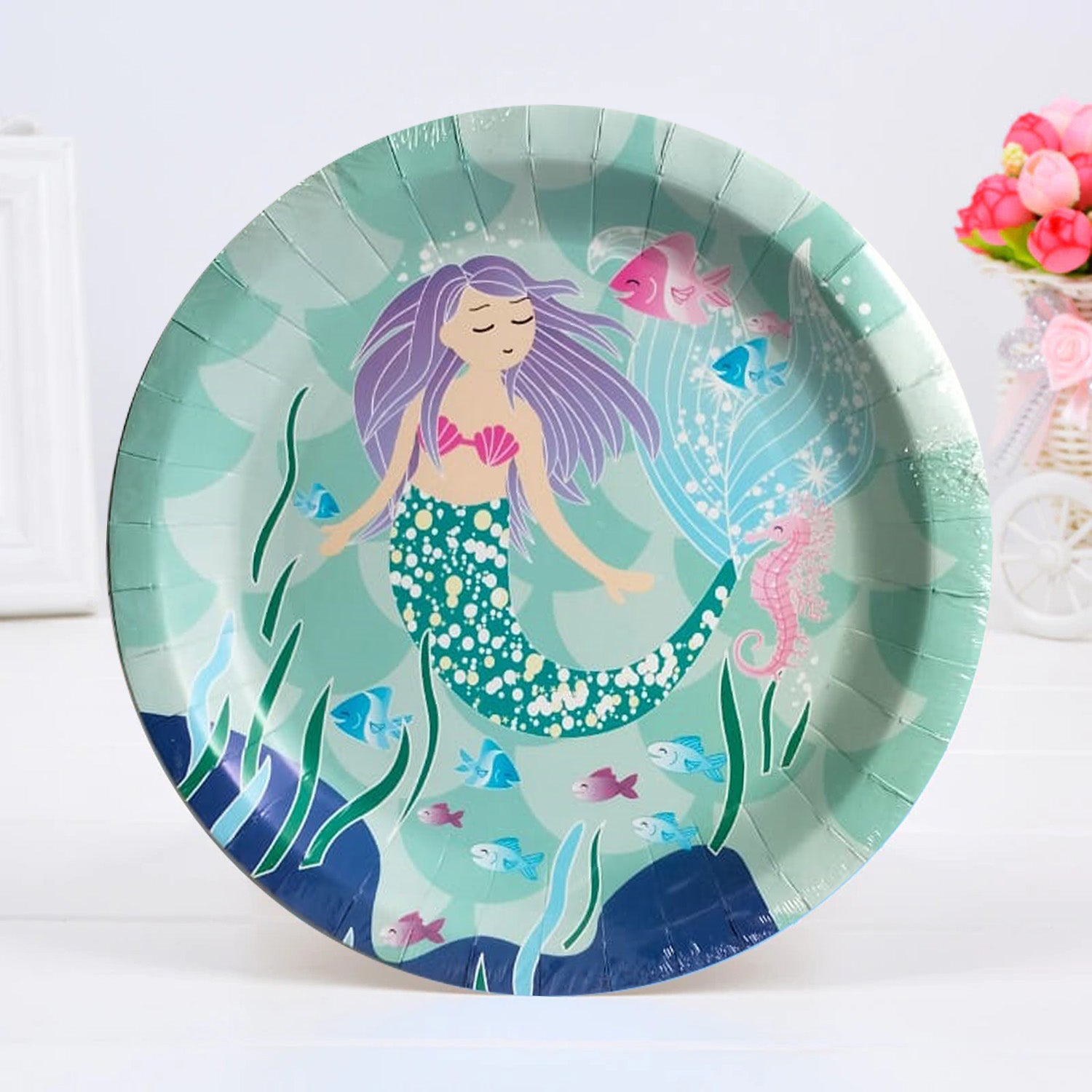 Magical Mermaid Paper Plate – Jiggles Party Store