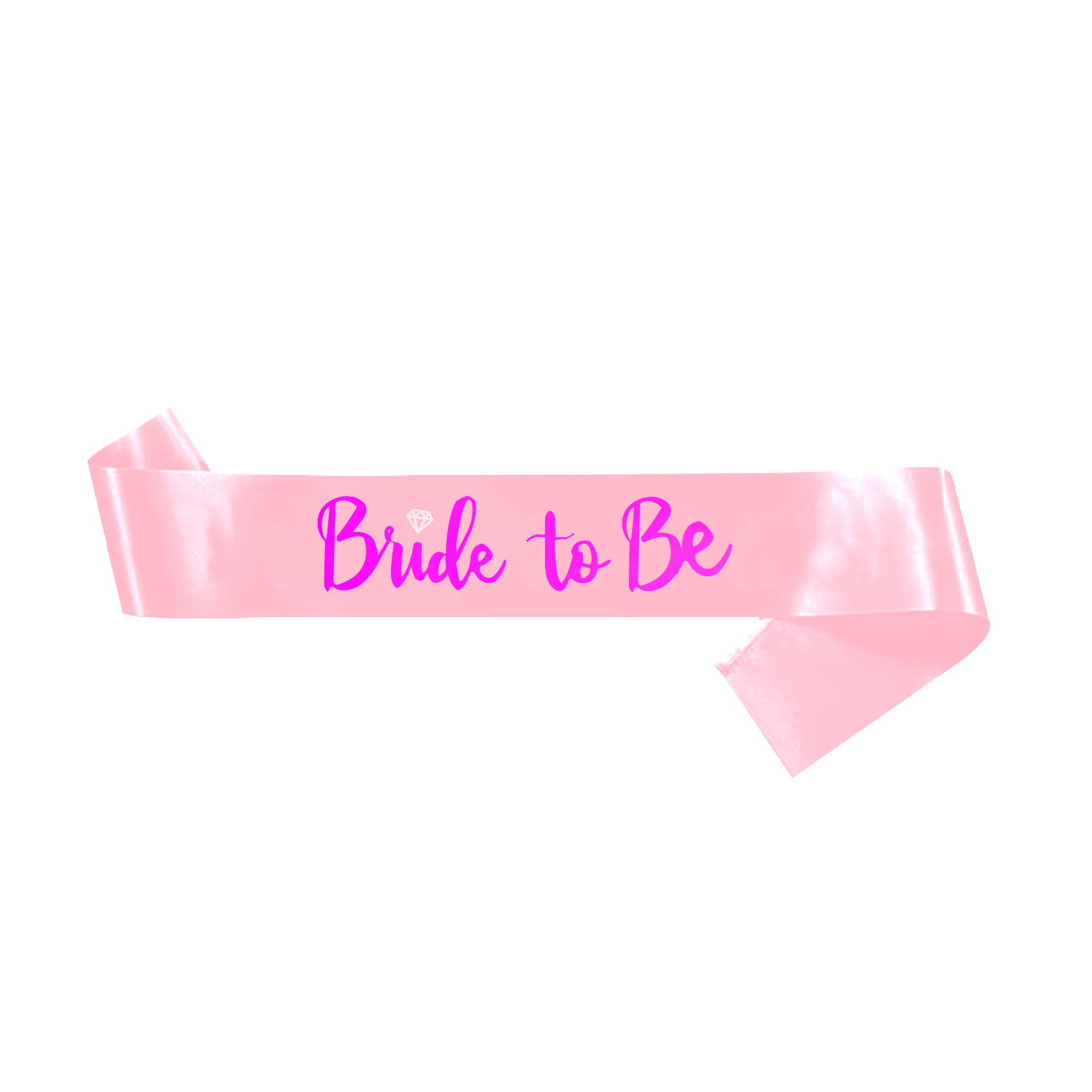 Bride To Be Sash Light Pink with Hot Pink Text – Jiggles Party Store