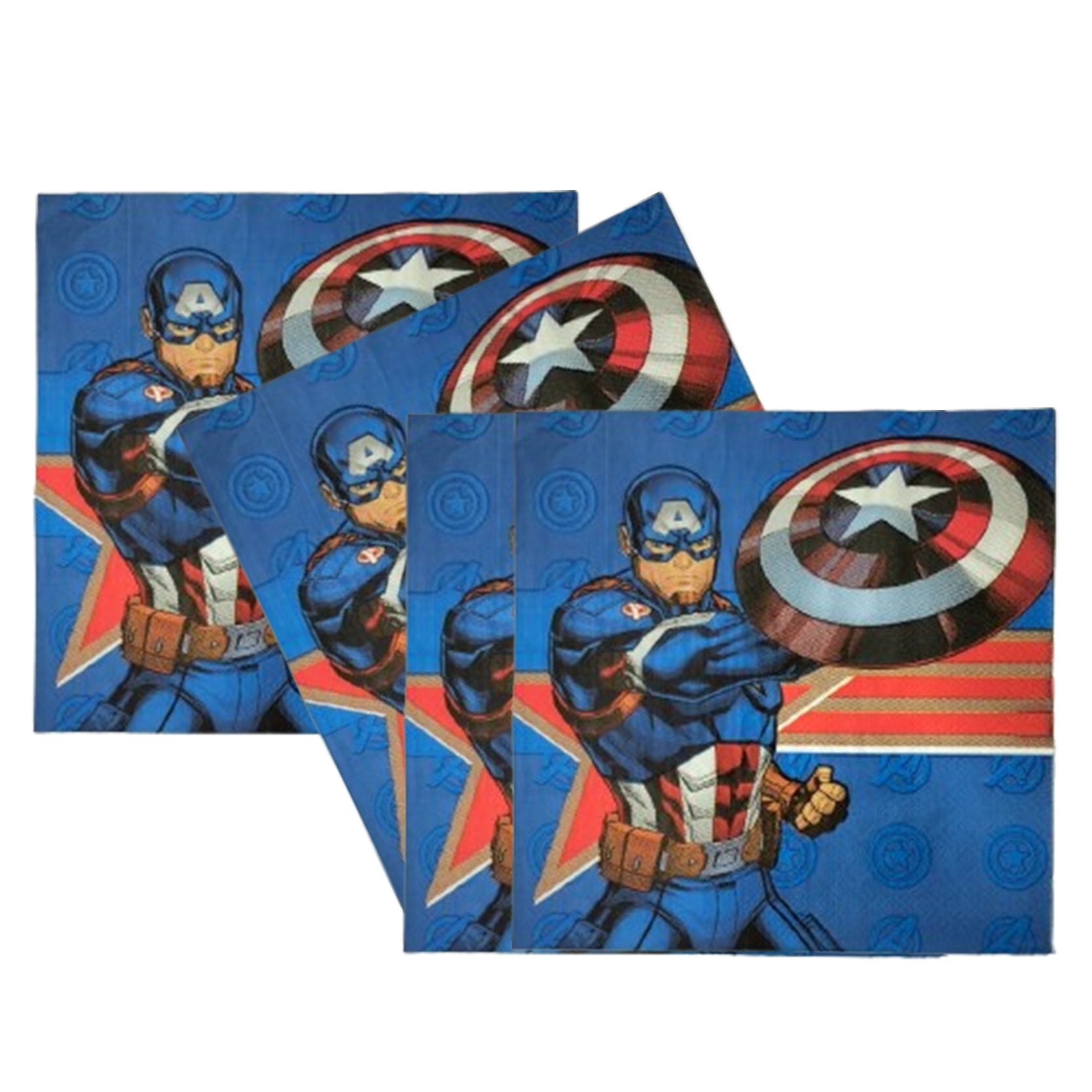 Captain America Theme Napkin – Jiggles Party Store