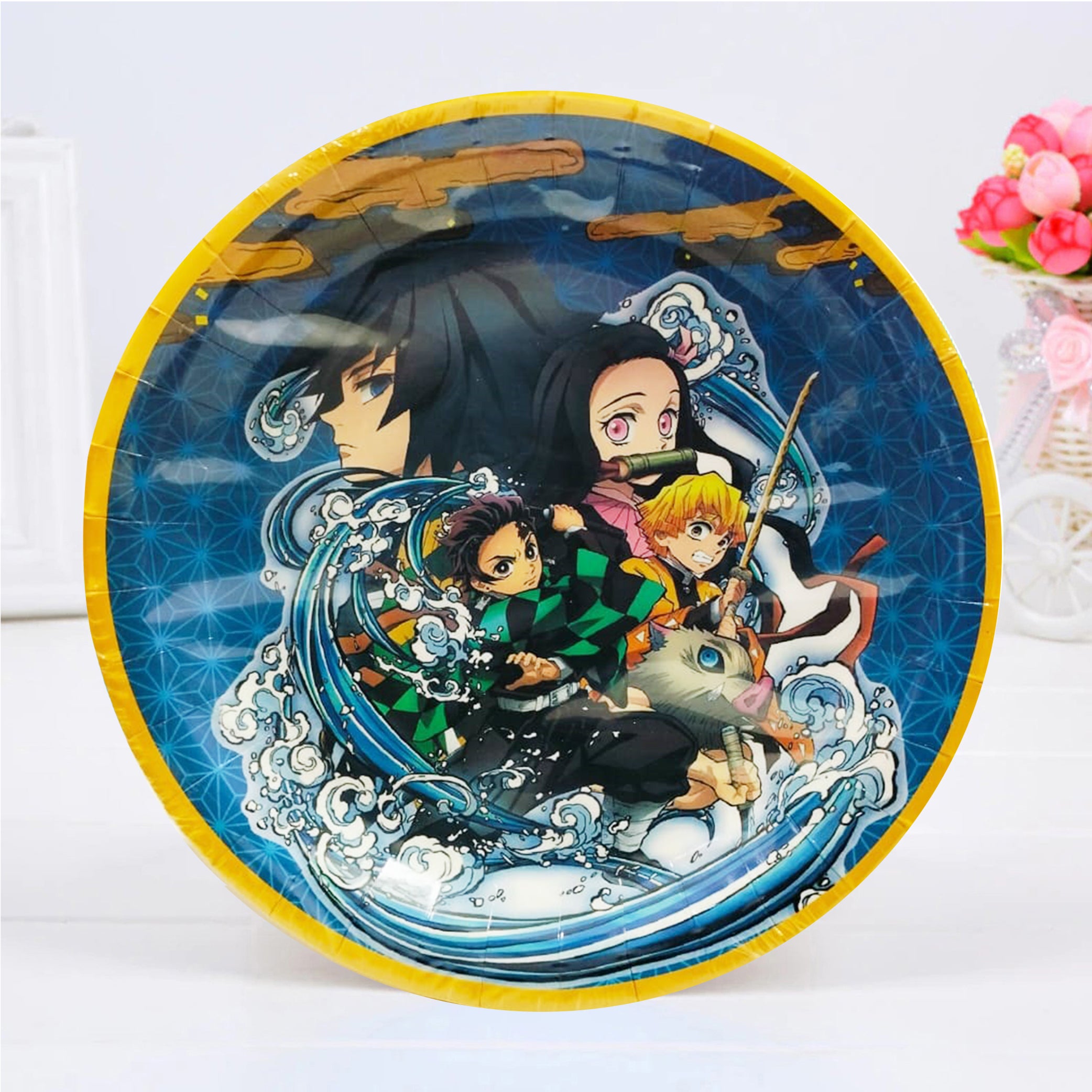 Demon Slayer Theme Paper Plate – Jiggles Party Store