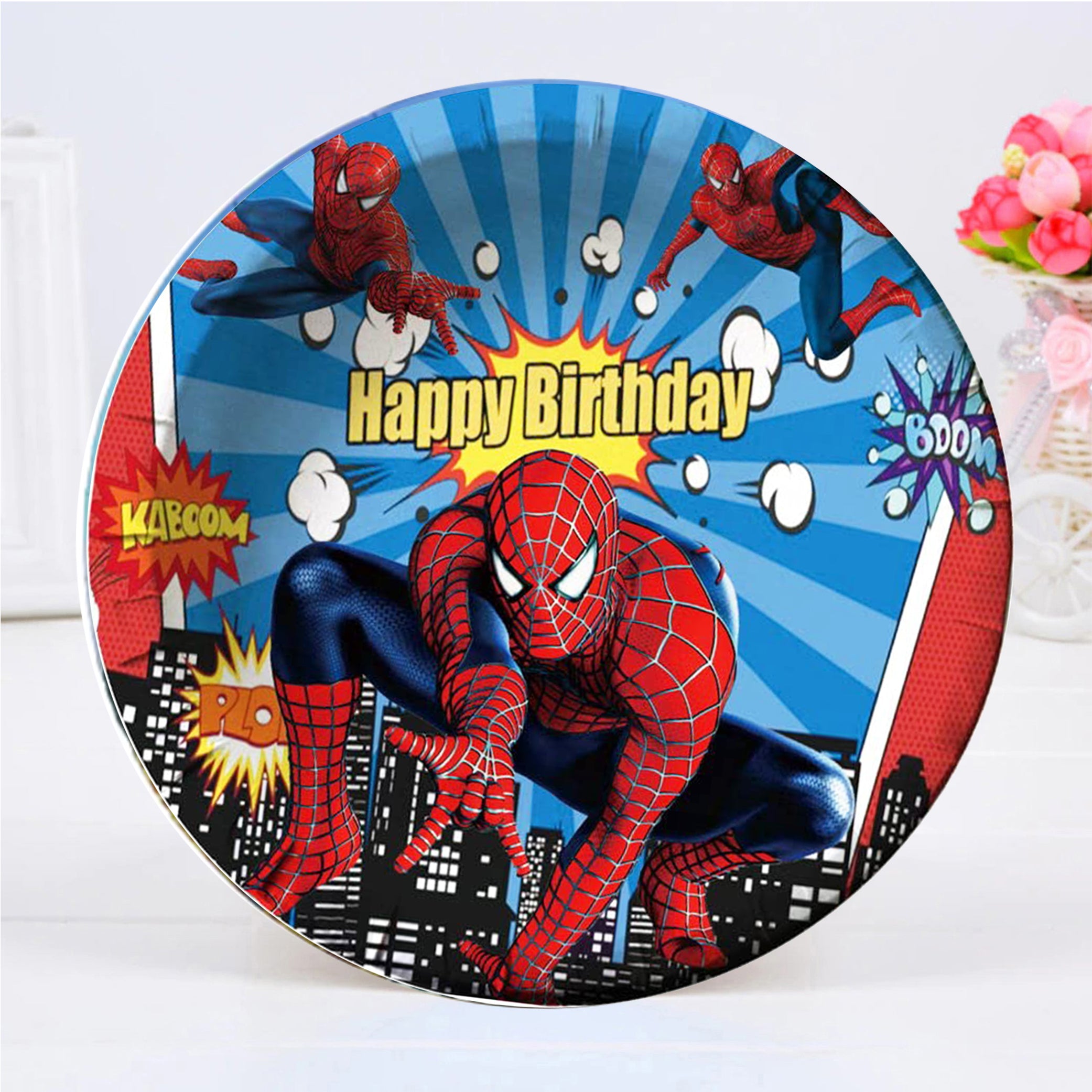 Spider Man Paper Plate – Jiggles Party Store
