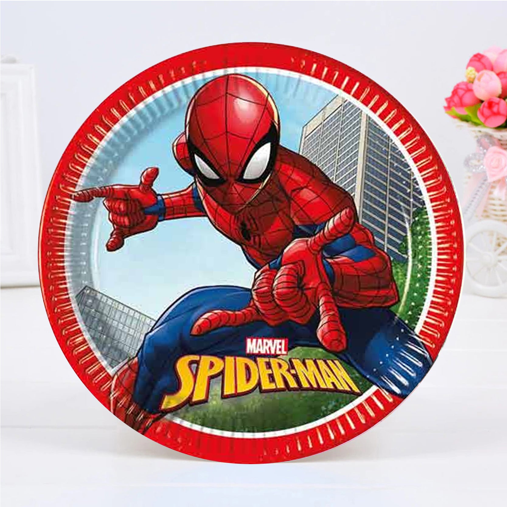 Spider Man Paper Plate – Jiggles Party Store