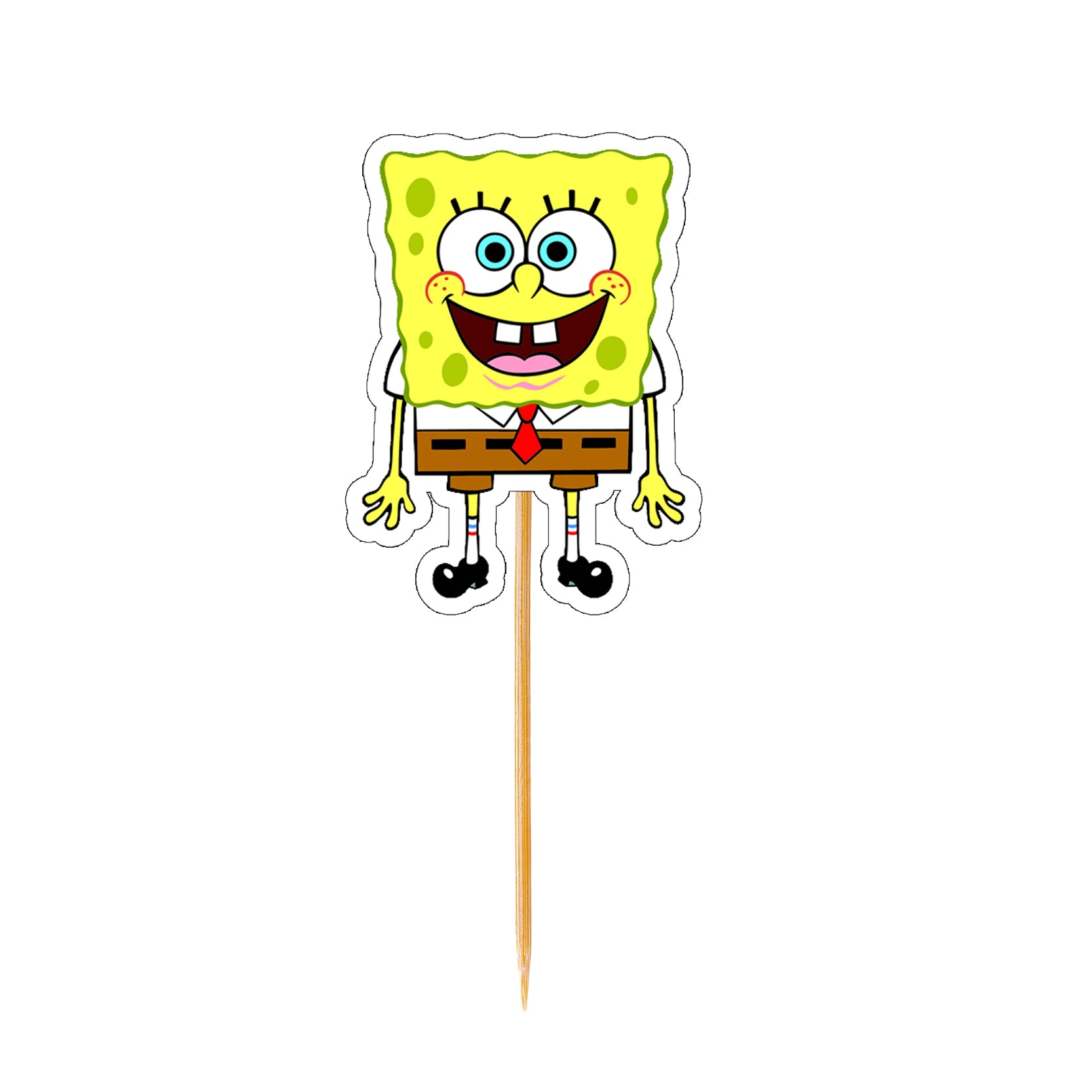 Spongebob Theme Cup Cake Topper – Jiggles Party Store