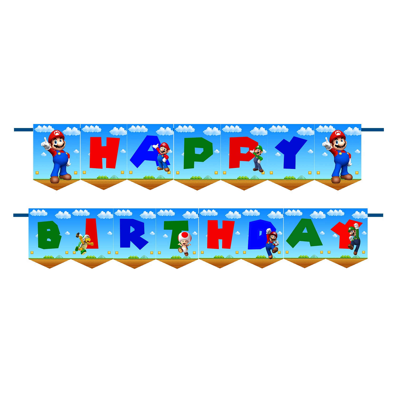 Super Mario Banner – Jiggles Party Store