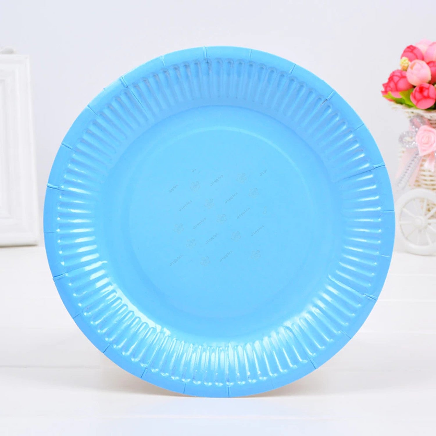 Baby Blue Paper Plates – Jiggles Party Store