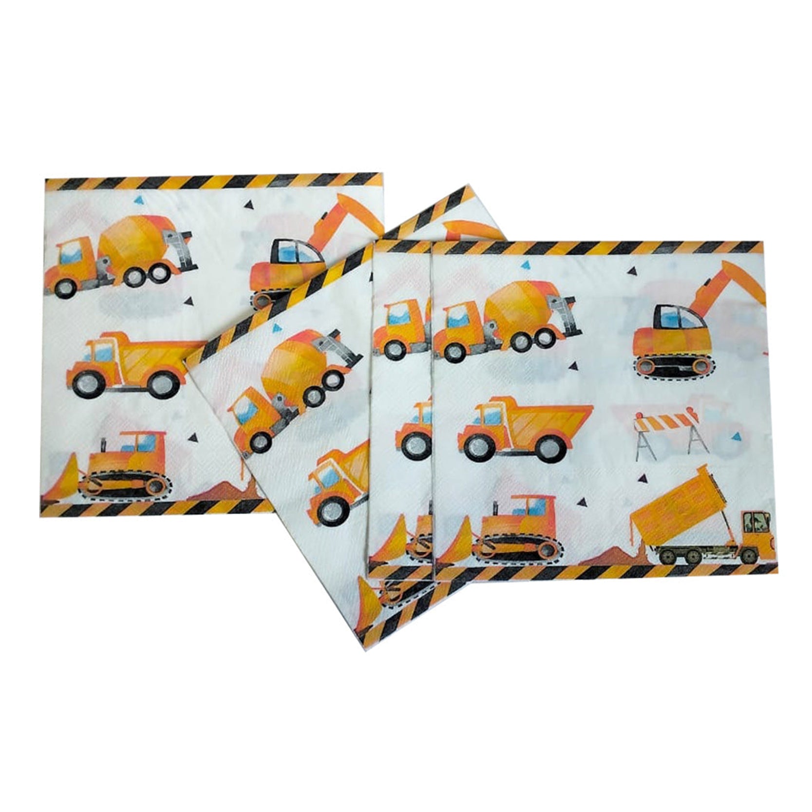 Construction Theme Paper Napkins – Jiggles Party Store